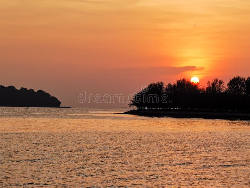 Sunset at port dickson stock photo. Image of view, port - 241358316