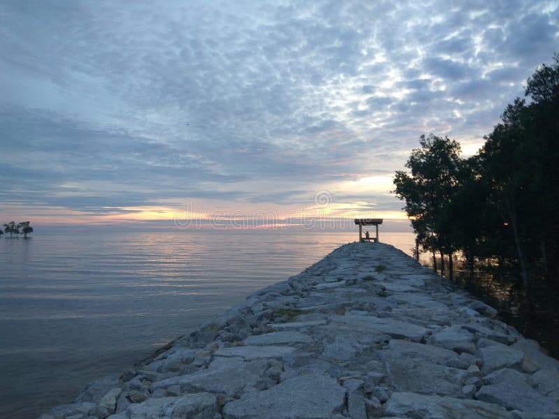 Sunset stock photo. Image of port, sunset, dickson, sembilan - 120821638