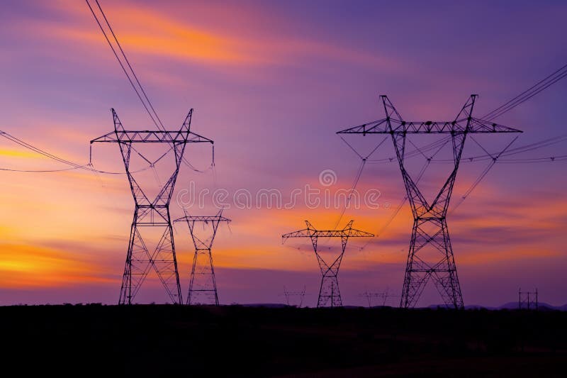 Sunset Power Pole in Nevada, Road in Nevada, Stock Photo - Image of ...