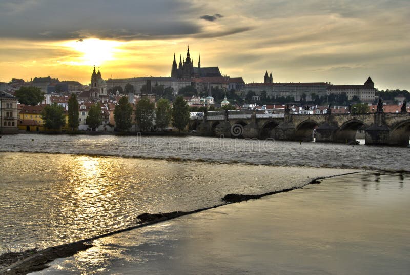Sunset in Prague stock image. Image of culture, nicholas - 18038683