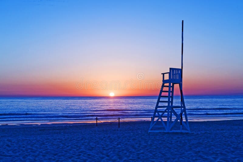 Sunset Praia Da Tocha Portugal Stock Image - Image of station, tranquil ...