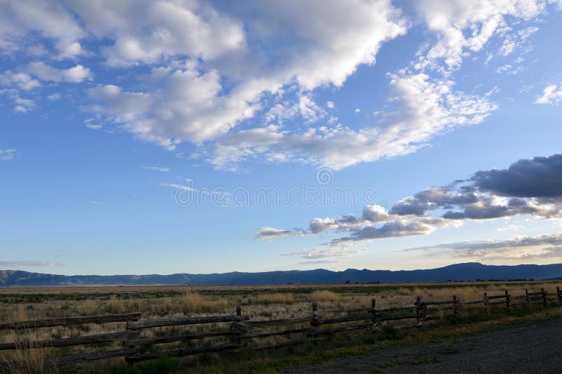 Sunset on the Prairie stock image. Image of clouds, blue - 42227429