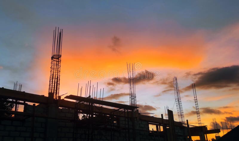 SUNSET in PROJECT stock photo. Image of sunset, night - 202608046