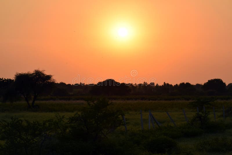 Sunset stock image. Image of farmland, sunrise, environment - 103149857