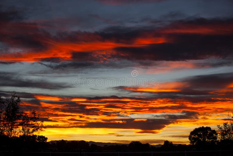Sunset Pueblo, Colorado stock photo. Image of trees, great - 34146902
