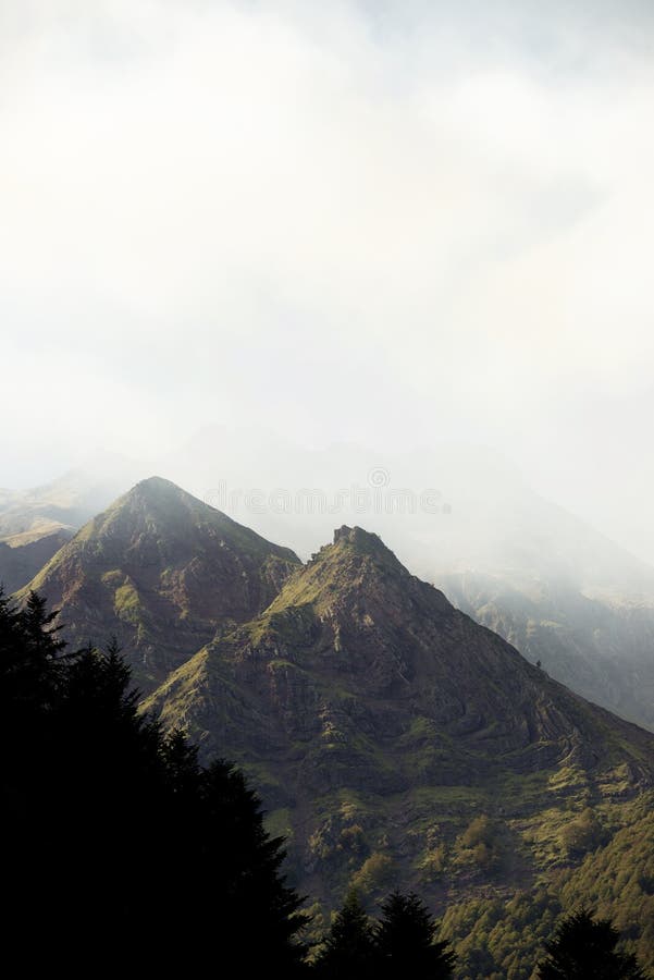 Sunset in the Pyrenees stock photo. Image of cloud, park - 234085288