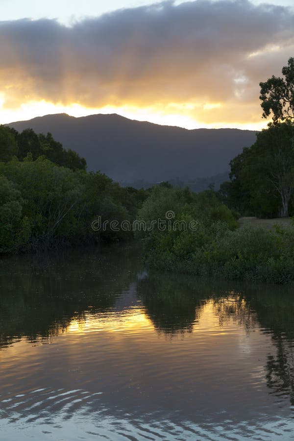 Sunset in Queensland,Australia Stock Photo - Image of nature, sundown ...