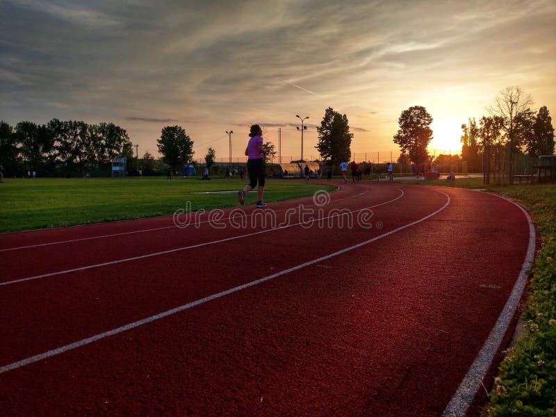 Sunset at the racetracks. editorial stock photo. Image of lifestyle ...