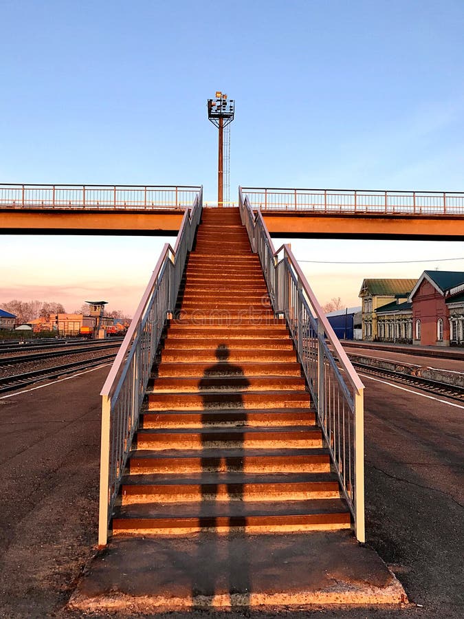 Transition Ladder on a Freight Railroad Car Stock Image - Image of ...