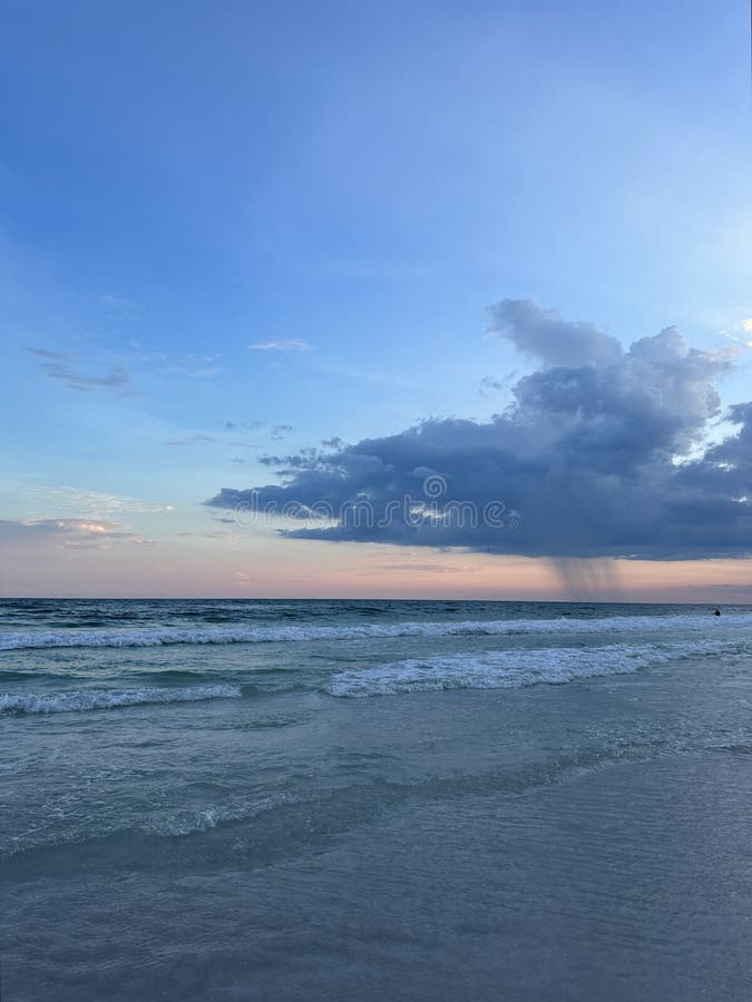 Sunset Rain Clouds Over the Gulf of Mexico Florida Stock Photo - Image ...