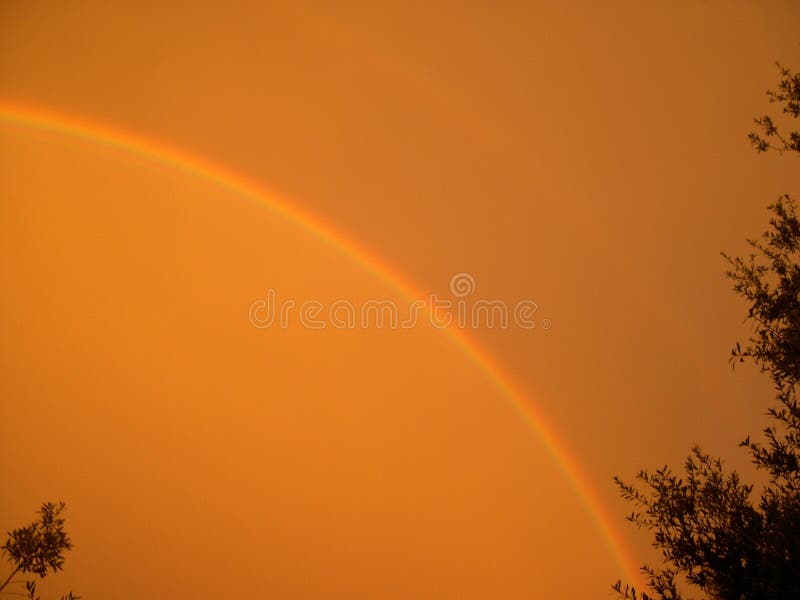 Sunset Rainbow stock image. Image of storm, orange, rainbow - 31307