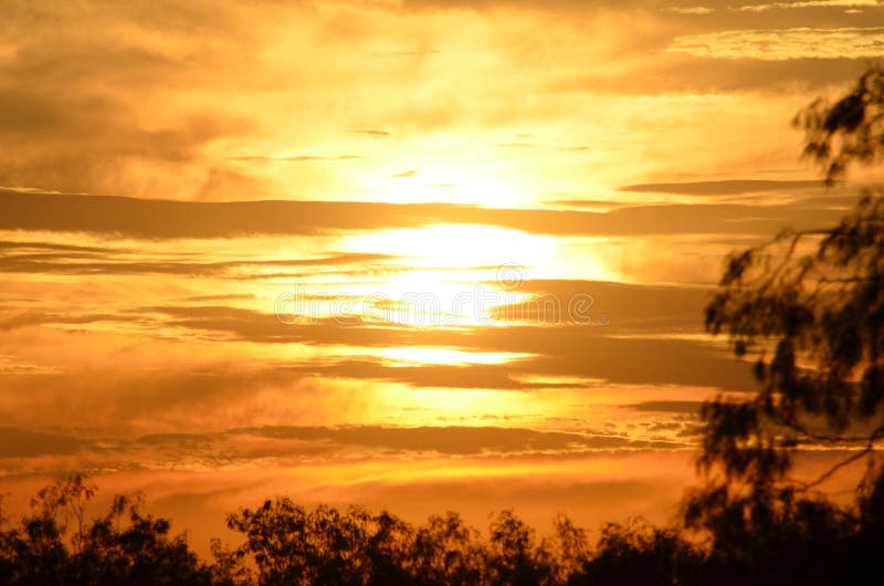 Sunset on the Ranch stock photo. Image of orange, sunset - 90121310