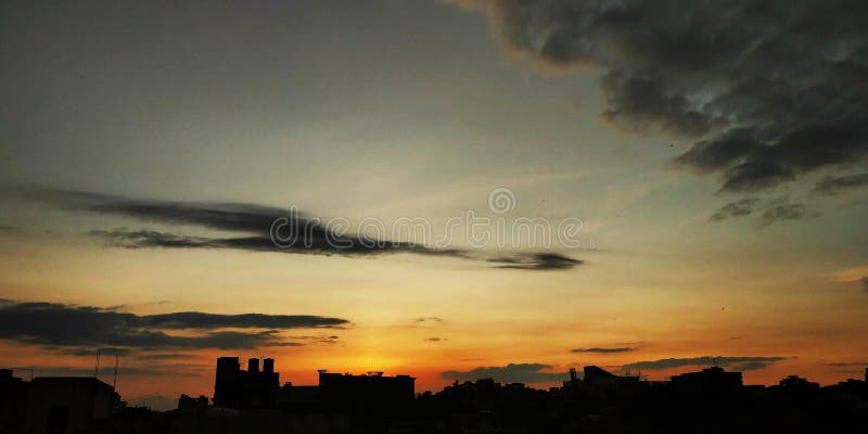 Sunset stock photo. Image of amind, ofranchi, city, blowing - 126410690