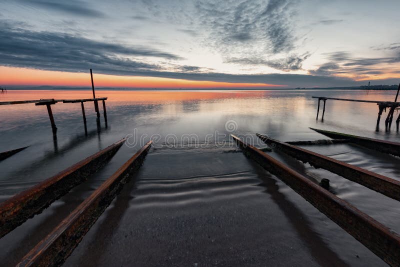 Sunset in Ravda Beach, Bulgaria Stock Image - Image of sand, landscape ...