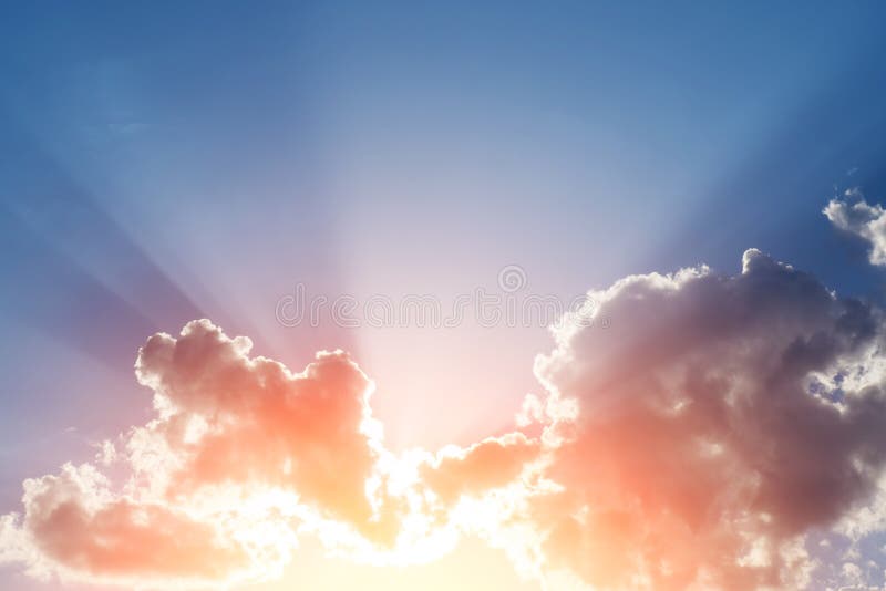 Sun rays behind clouds stock image. Image of storm, light - 1167285