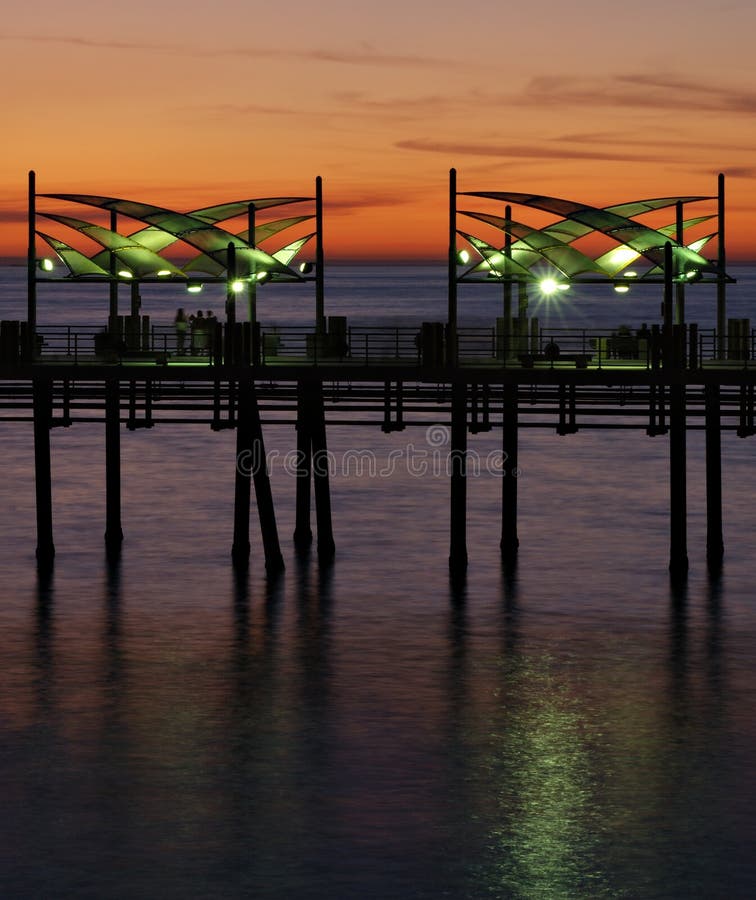 Sunset pier stock image. Image of pier, girl, keys, boardwalk - 10495029
