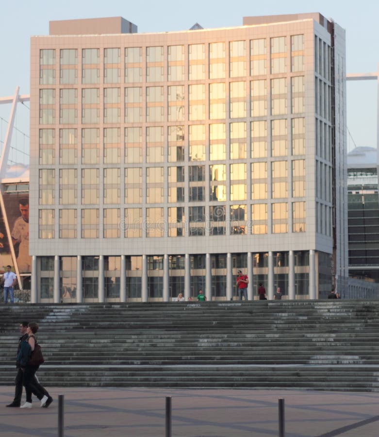 Sunset Reflected in the Glass Building Editorial Photography - Image of ...