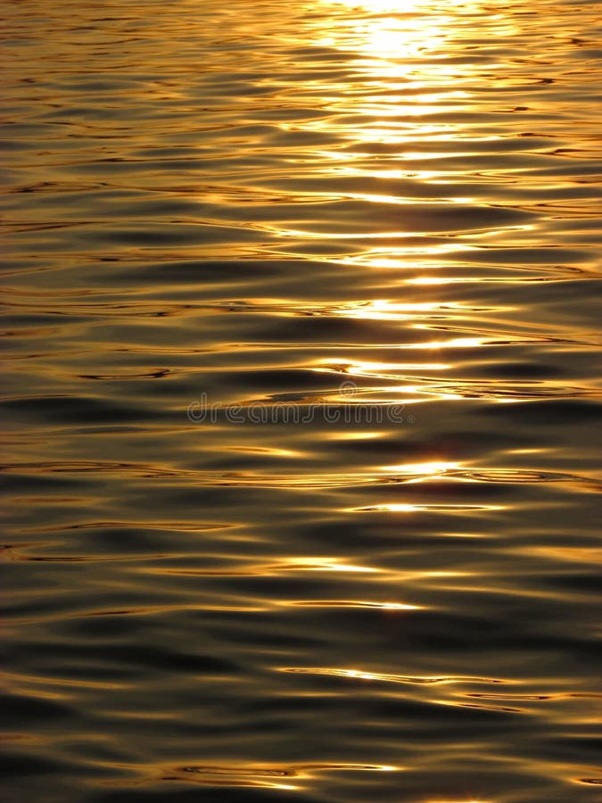 Sunset Reflected on the Water Stock Image - Image of textures, macro ...