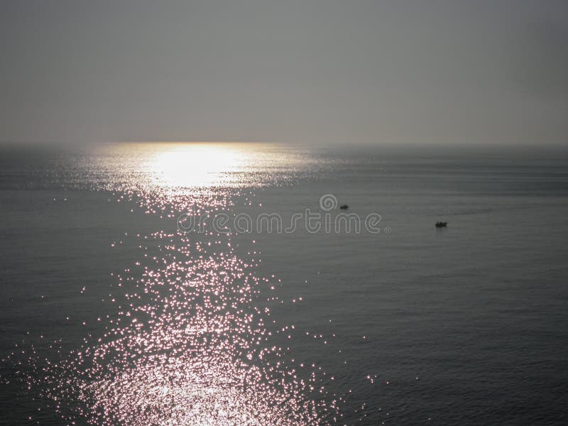 Sunset Reflected on the Sea Water Stock Image - Image of pattern ...
