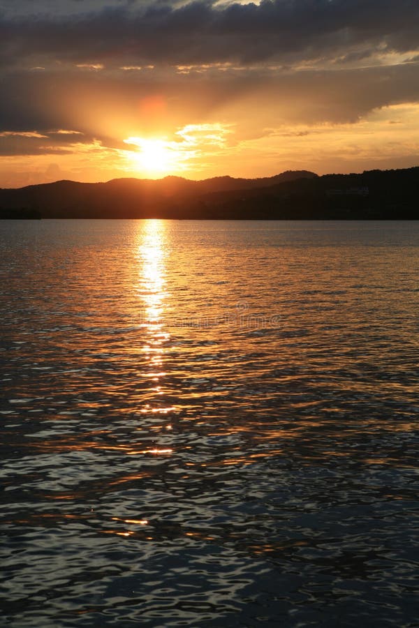 Sunset with reflectiion stock photo. Image of asia, sunset - 10419256