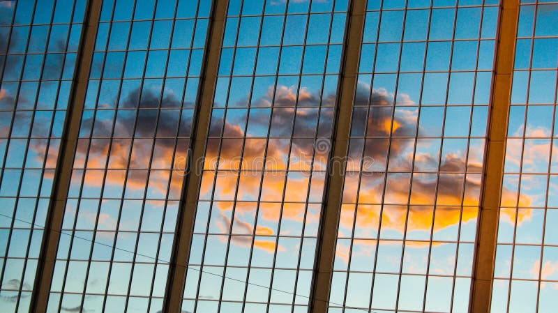 Sunset Reflection On Building Windows Stock Photo - Image of taken ...