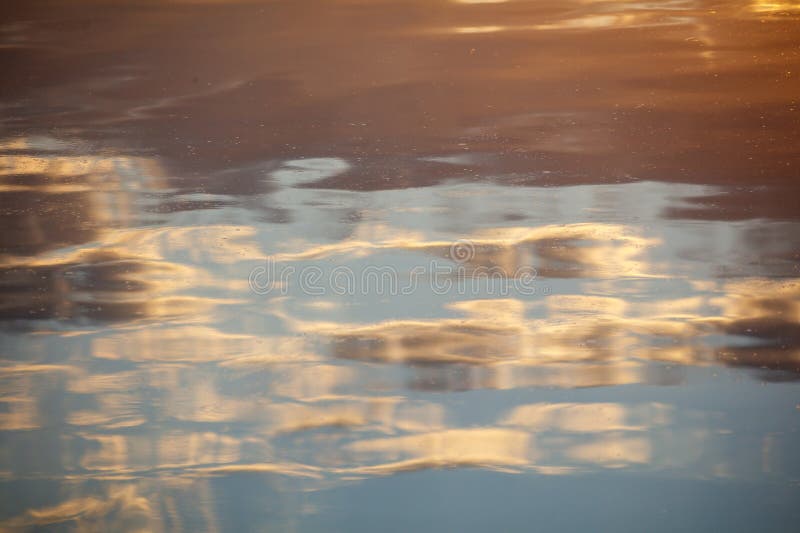 Sunset with Reflection in the Lake Stock Photo - Image of foliage ...