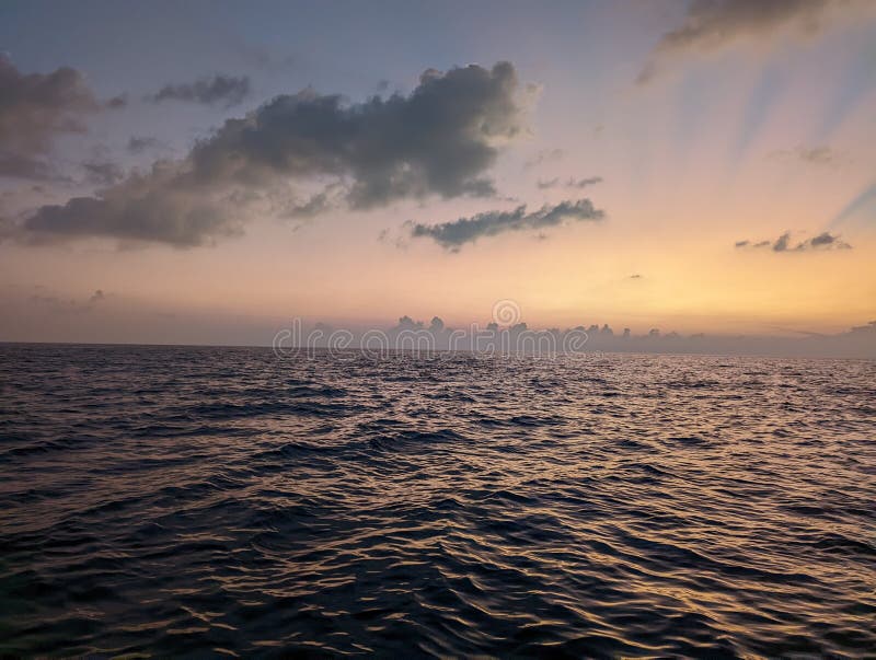 Sunset Reflection on the Ocean Stock Photo - Image of reflection ...