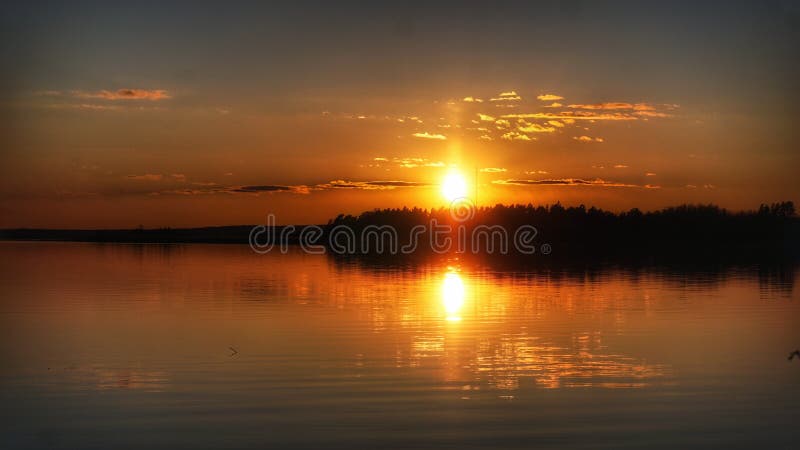 Sunset reflection stock image. Image of water, sunset - 91194391