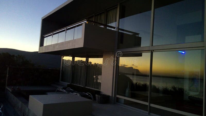 Sunset stock image. Image of windows, architecture, reflection - 85412669