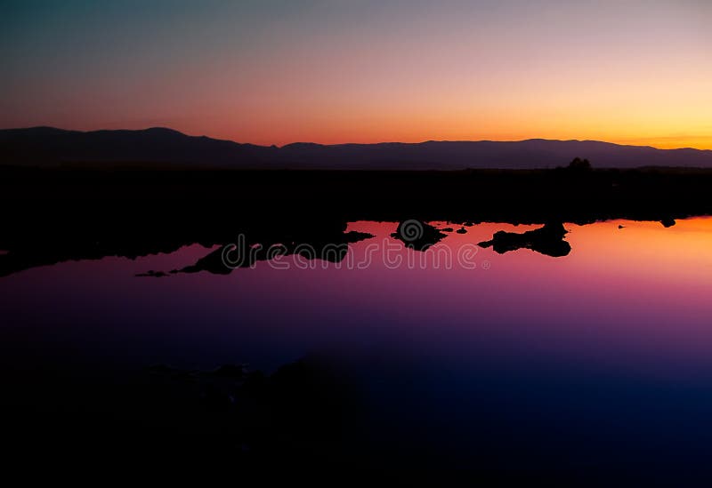 Sunset Reflections in Water Stock Photo - Image of dawn, beauty: 92129928