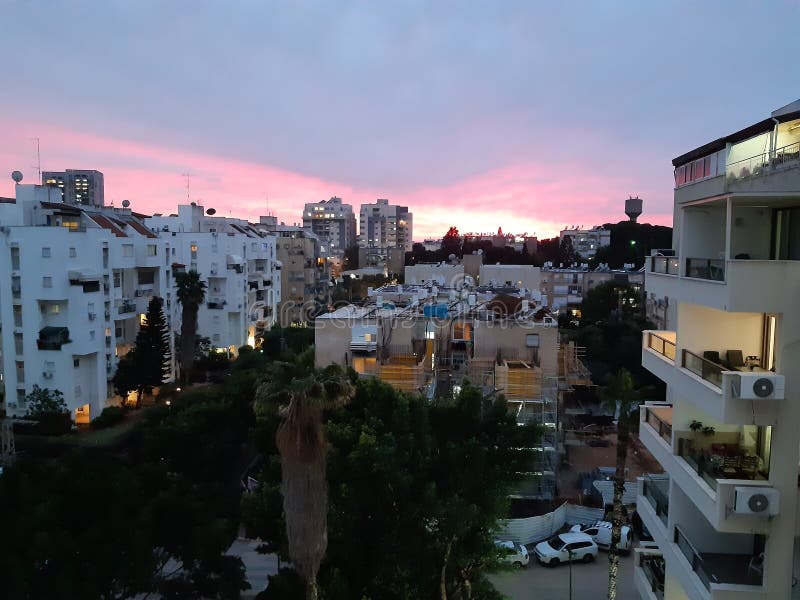 REHOVOT, ISRAEL - August 26, 2018:Residential Building and Trees in ...
