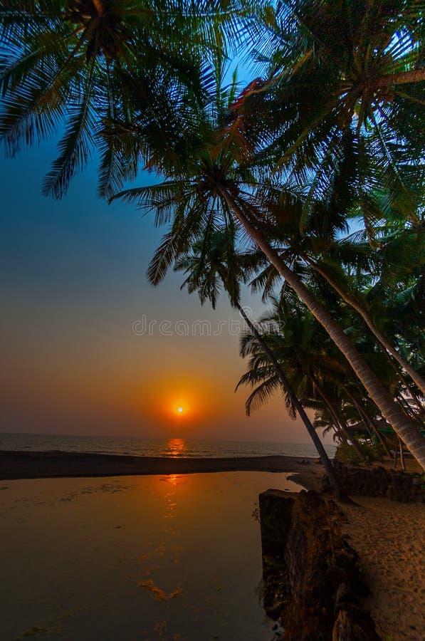 Resort. Beach on Goa. India Stock Image - Image of view, asia: 171224331
