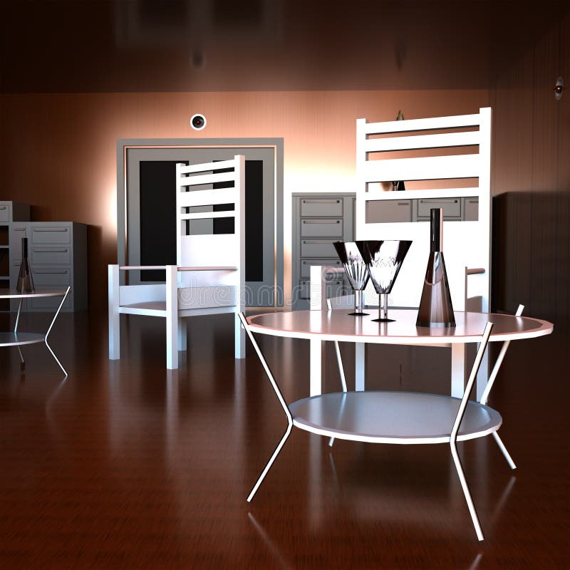 Sunset restaurant stock illustration. Illustration of leisure - 22480054