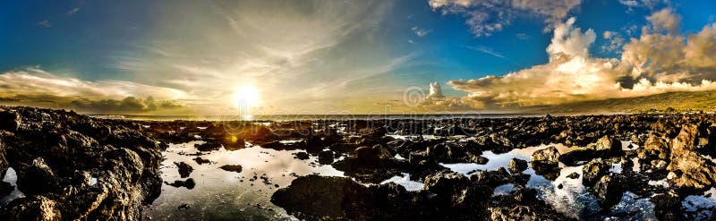 Sunset Reunion Island stock image. Image of beach, reunion - 36986429