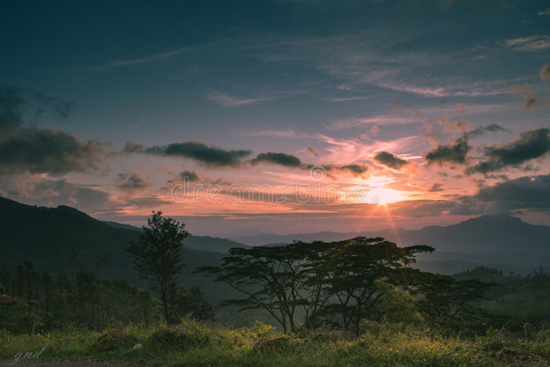 Sunset at reverston stock image. Image of beautiful - 172317279