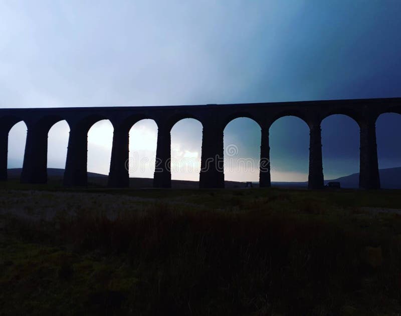 Sunset at Ribblehead Viaduct Stock Image - Image of moores, arch: 269444241
