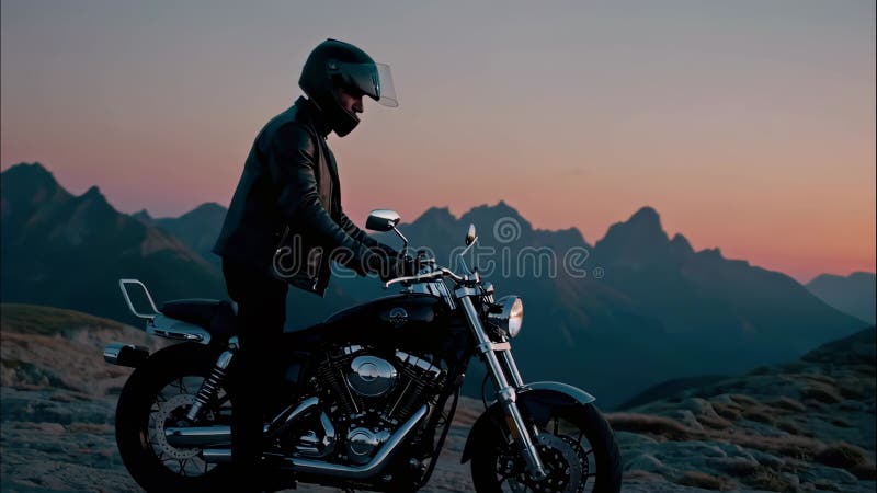 Sunset Rider stock footage. Video of adventure, serenity - 374391260