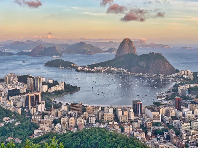Sunset in Rio. stock image. Image of panorama, coast - 238874523