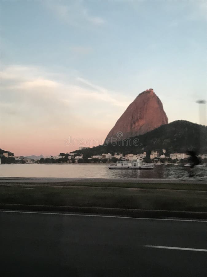 Sunset in Rio de Janeiro stock image. Image of cidademaravilhosa ...