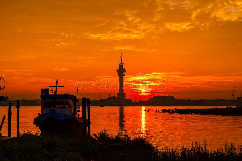 Sunset (Rising Sun in the Morning) Stock Image - Image of cloud, exotic ...