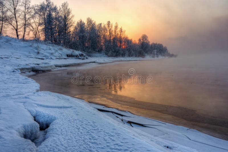 Sunset on the river stock image. Image of beauty, landscapes - 37922415