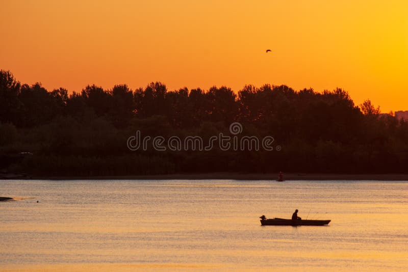 Sunset on the River Don in Russia in June Stock Image - Image of ...