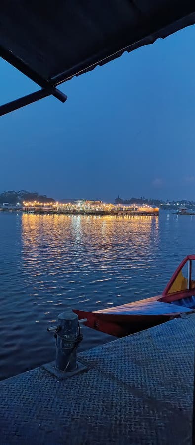 Sunset river light stock image. Image of shore, boat - 262971989