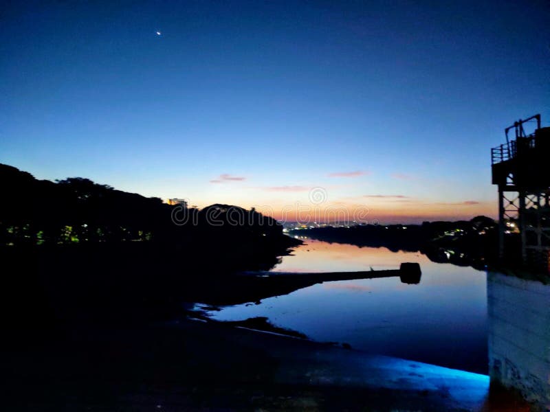 Sunset by the River stock photo. Image of colors, river - 169024536