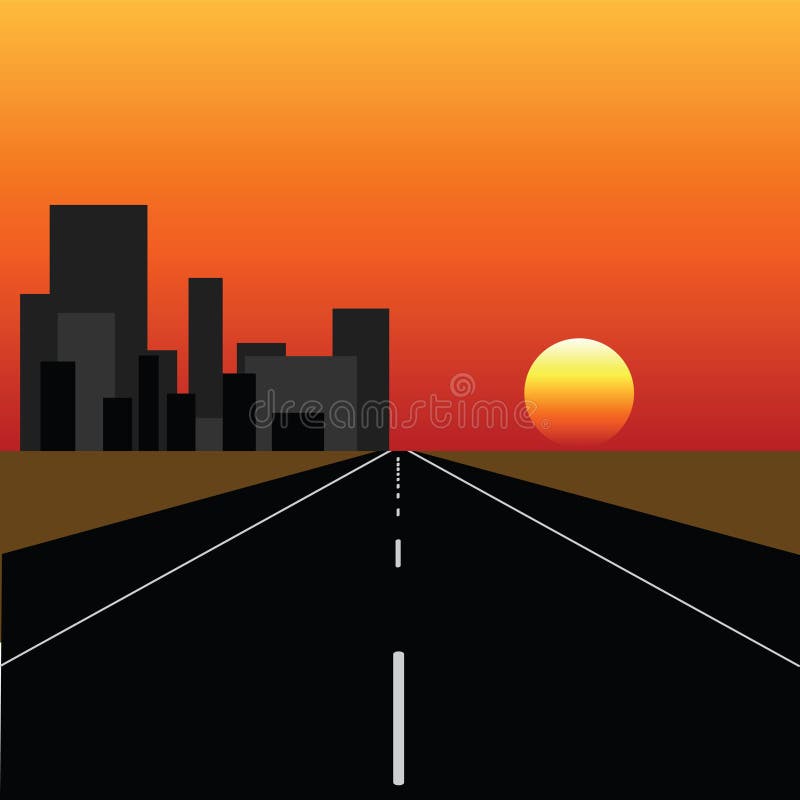 Road to hills stock vector. Illustration of movement - 21181459