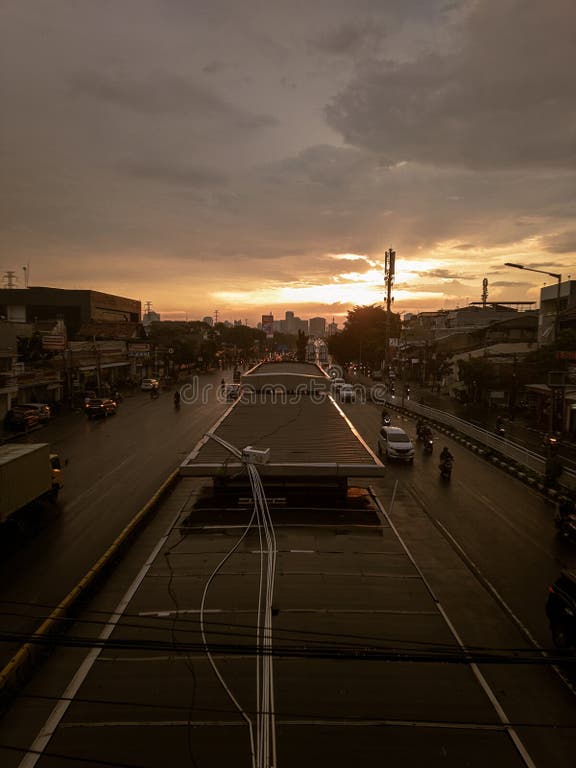 Sunset Road stock image. Image of city, vibe, sunset - 224377267