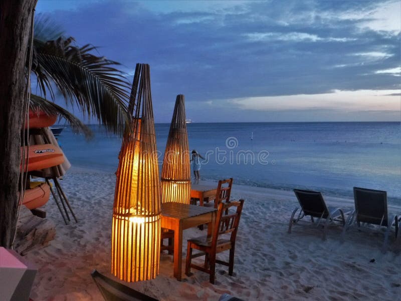 Sunset on Roatan Island stock photo. Image of ocean, roatan - 31024