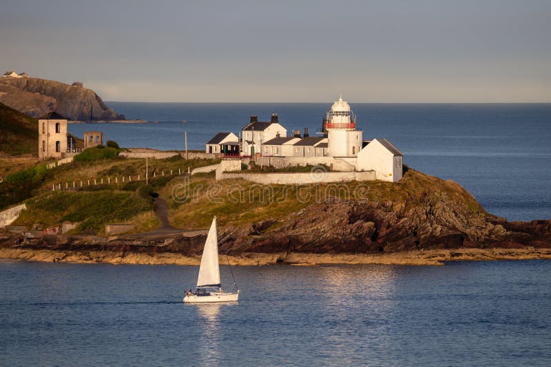 Roches Point Lighthouse in Cork Ireland Stock Image - Image of point ...