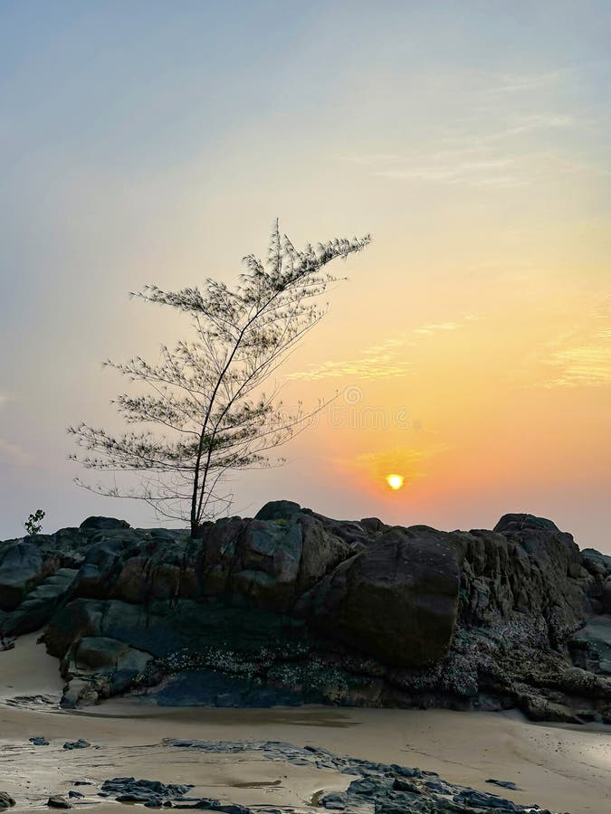 Sunset Rocks Beach stock photo. Image of seascape, sunset - 314188672