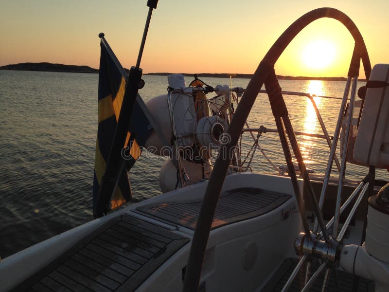 Sunset stock image. Image of sunset, romantic, sail, boat - 48471931